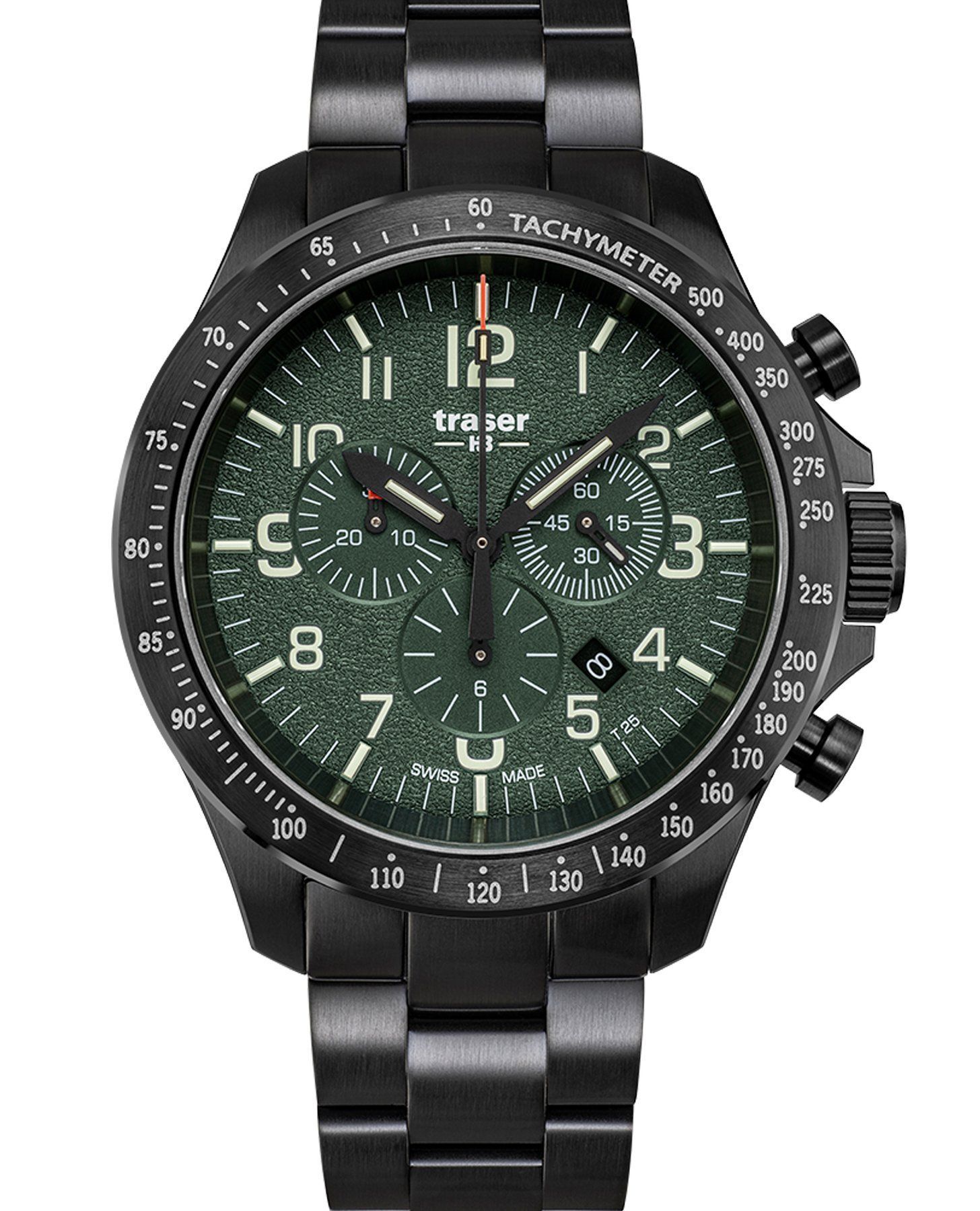 Часы Traser P67 OFFICER PRO CHRONOGRAPH GREEN STEEL 109464 - SWISSMADE ...