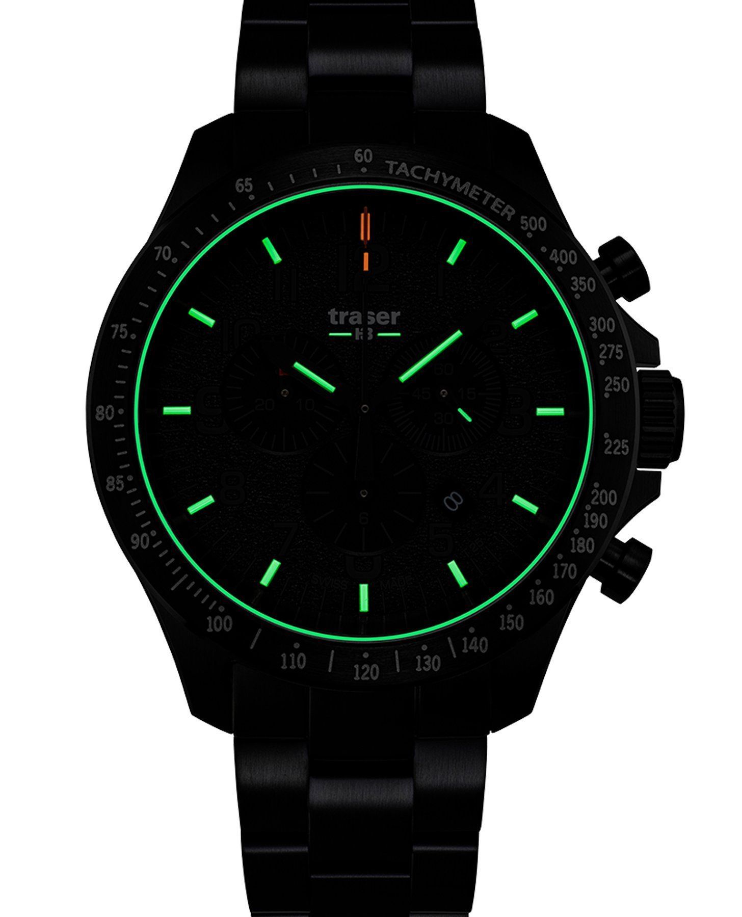 Часы Traser P67 OFFICER PRO CHRONOGRAPH BLACK STEEL 109466 - SWISSMADE ...